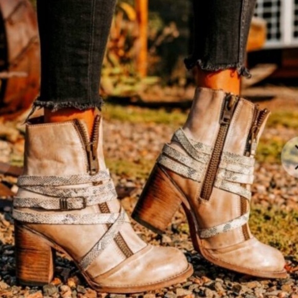 Freebird by Steven | Shoes | Freebird Balboa Snake Print Bootie | Poshmark